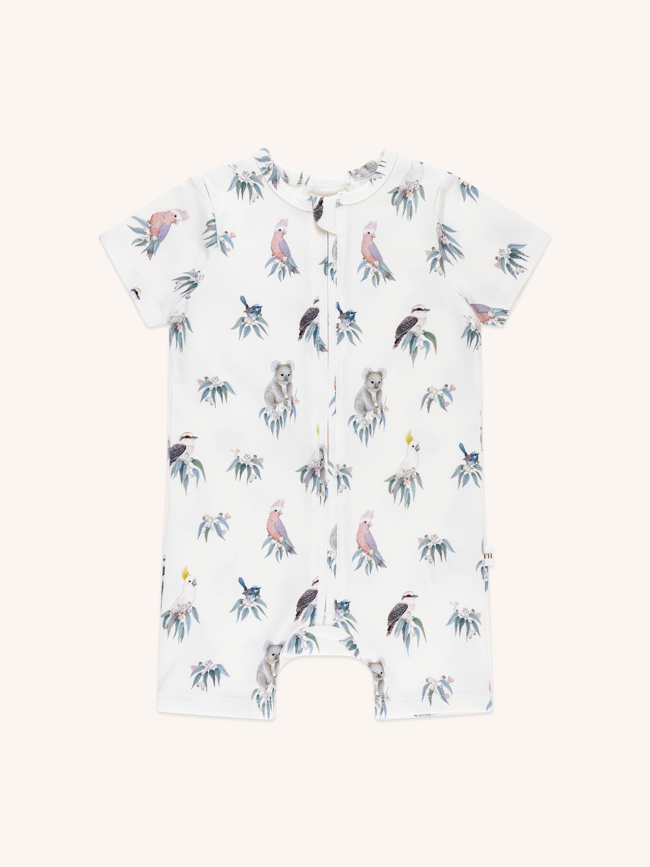 Fleur Harris Baby Coverall – Mini Bush Baby in Bush Melody
